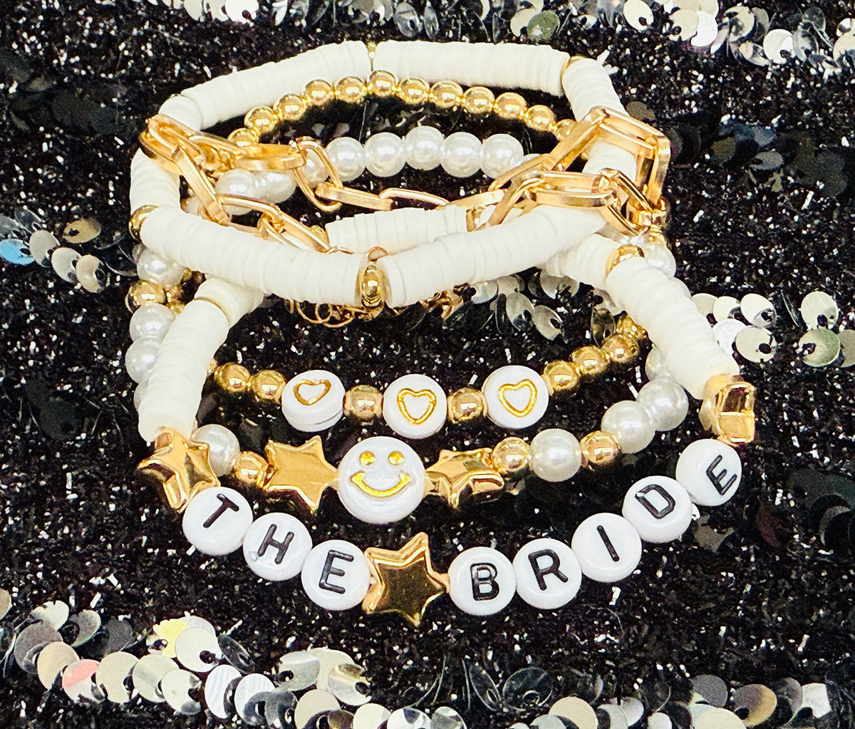 THE BRIDE Hen Party Friendship Bracelets Set | Hen Party Wristbands ...