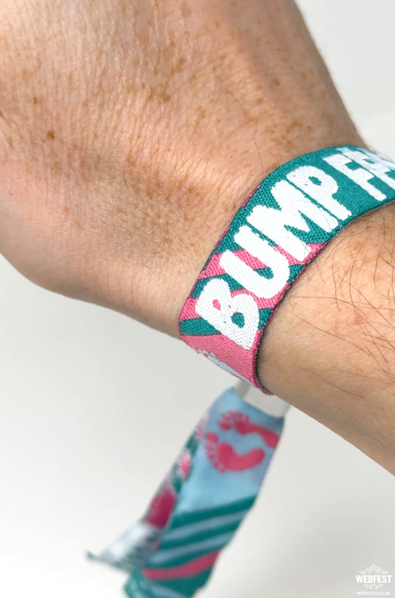 BUMP FEST Baby Shower / Gender Reveal Party Wristbands | Hen Party ...