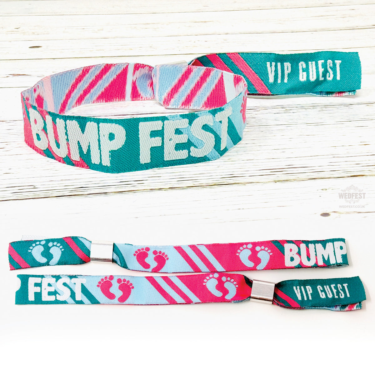BUMP FEST Baby Shower / Gender Reveal Party Wristbands | Hen Party ...