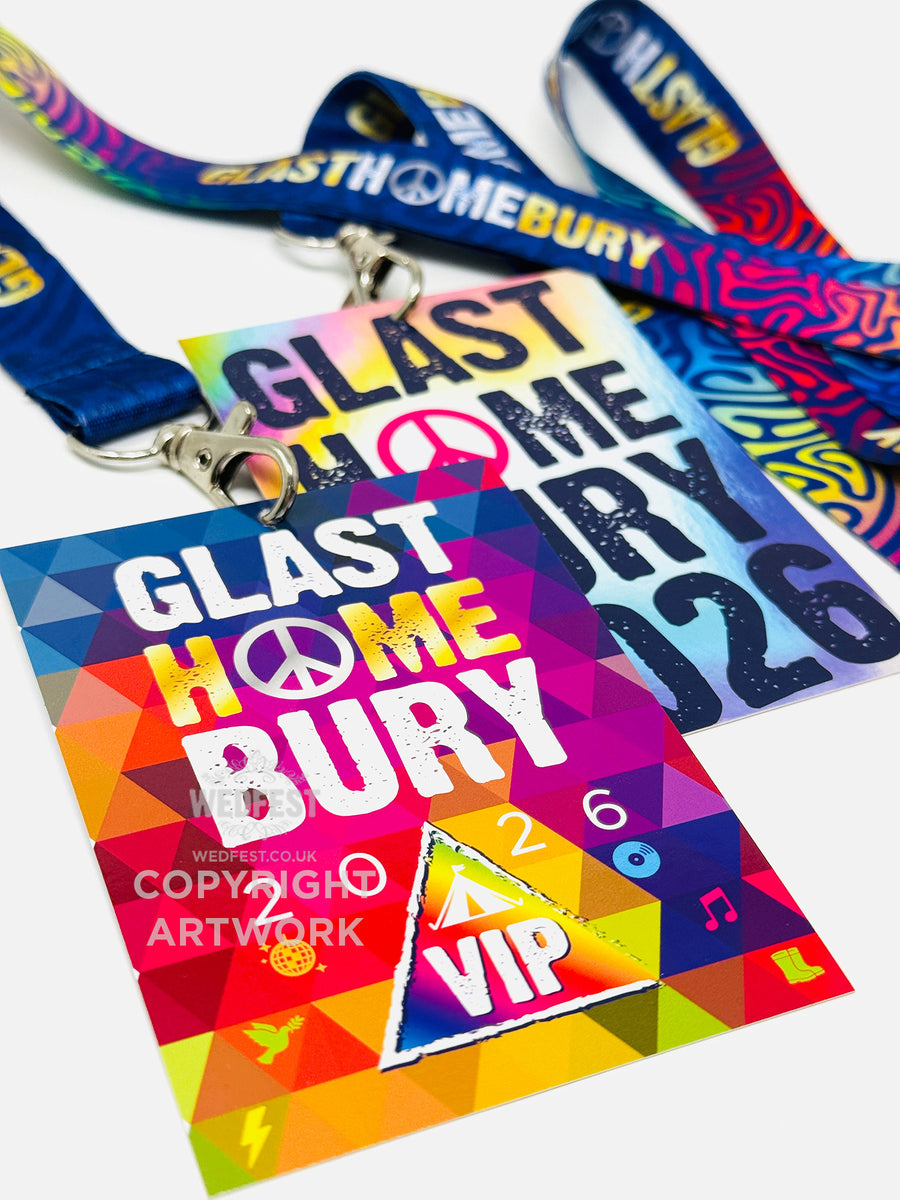 GLASTHOMEBURY Festival Party at Home VIP Lanyards | Hen Party ...