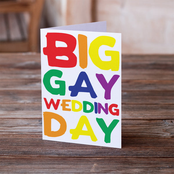 Big Gay Wedding Day Card Lgbt Wedding Same Sex Marriage Card Hen