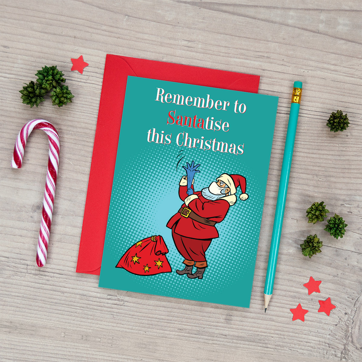 Coronavirus Covid Christmas Card - SantaTise Cards | Hen Party ...