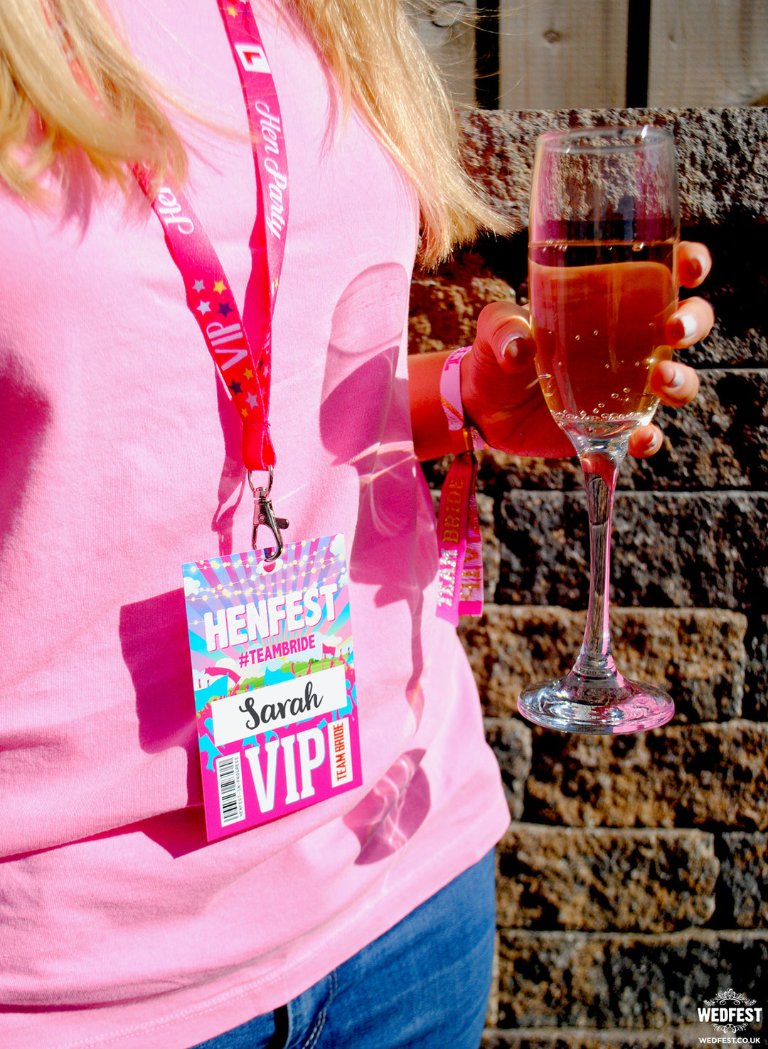 HENFEST ® Hen Do Vip Pass Lanyards | Hen Party Wristbands | Team Bride ...