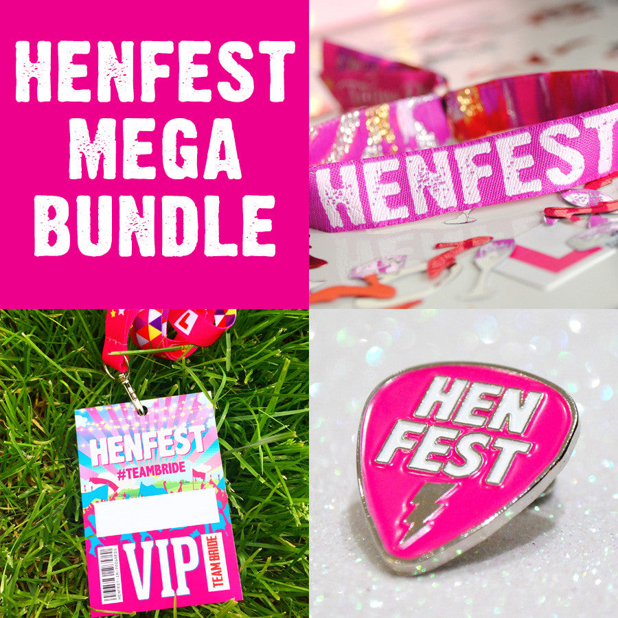 HENFEST ® MEGA BUNDLE | Hen Party Wristbands | Team Bride Tribe Hen ...