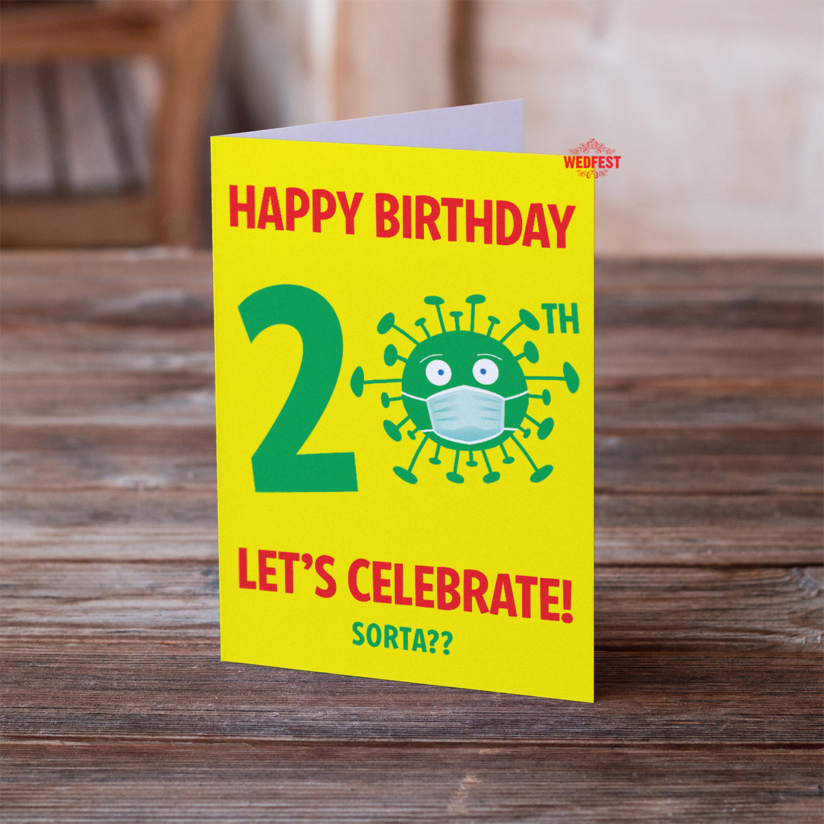 Coronavirus Covid 20th Birthday Card | Pandemic Lockdown Quarantine ...
