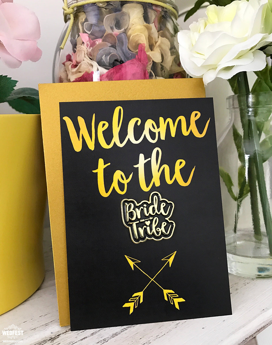 Will you join my Bride Tribe Card and Badge | Hen Party Wristbands ...